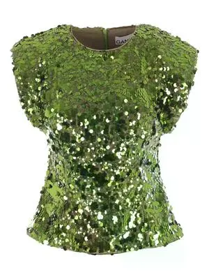 GANNI Sequin-embellished T-shirt