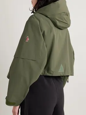 Moncler Kibira Appliquéd Hooded Jacket - Green