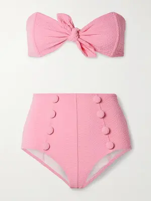 Lisa Marie Fernandez Poppy Seersucker Bikini - Pink