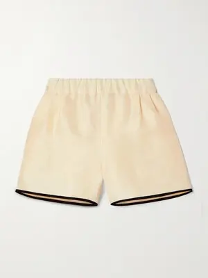 LIBEROWE Sabina Two-tone Linen-blend Shorts