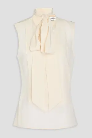 Victoria Beckham Pussy-bow Silk Top