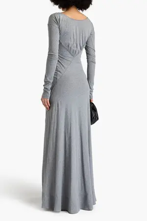 Victoria Beckham Ruched Cotton-jersey Maxi Dress