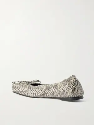 Jacquemus Snake-effect Leather Ballet Flats - Animal Print