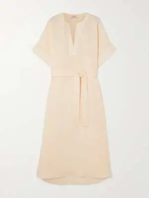 ERES Bibi Belted Linen Kaftan Beige