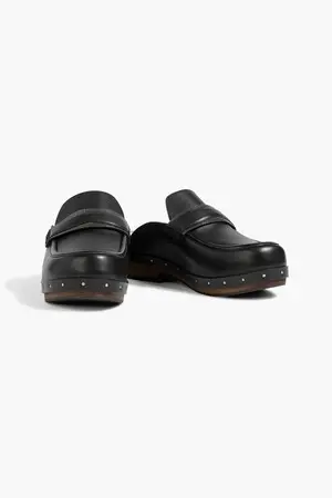 Brunello Cucinelli Shearling-lined Leather Clogs