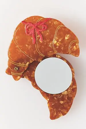 SOLAR ECLIPSE Hand-Painted Compact Mirror Bow Croissant