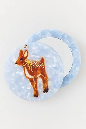 SOLAR ECLIPSE Hand-painted Compact Mirror - Deer