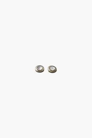 MUNS Aura Mother-of-pearl Stud Earrings - Gold