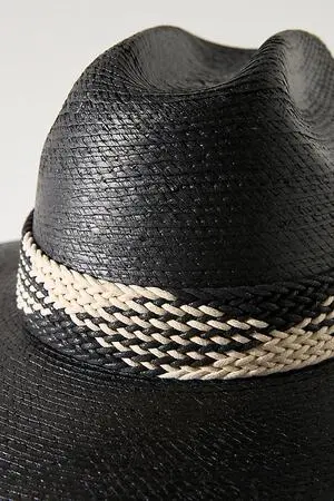 ASN HATS Surfer Boi Straw Lifeguard Rancher - Black