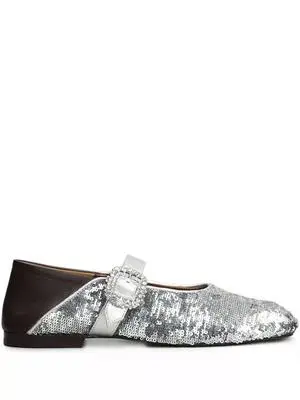 Wales Bonner Round Toe Flats For Women