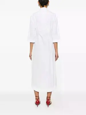 ALAINPAUL Cotton Midi Shirt Dress