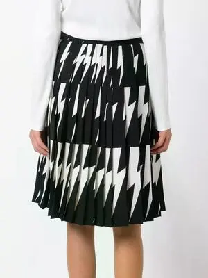 Neil Barrett Lightning Bolt Pleated Skirt