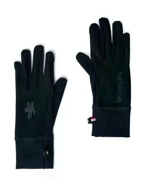 Moncler Logo Full-finger Gloves - Blue
