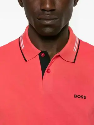BOSS Stripe-trim Polo Shirt