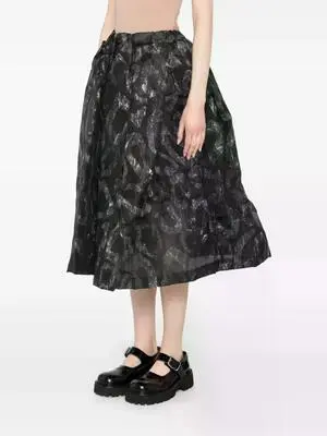 Comme Des Garçons Graphic-print Skirt