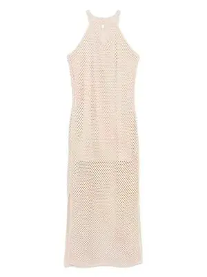 Dkny Open-knit Maxi Dress