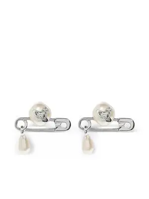 VIVIENNE WESTWOOD Claude Small Stud Earrings - Silver