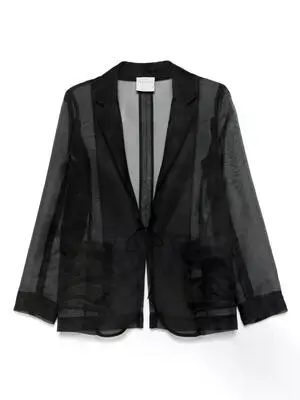 FORTE_FORTE Silk Blazer - Black