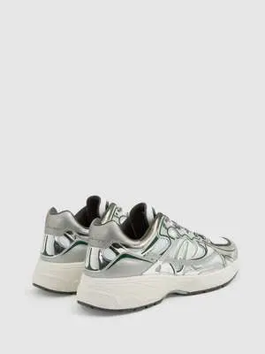 REISS Volt Nubuck And Mesh Trainers