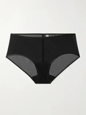 Commando Stretch-mesh Briefs - Black