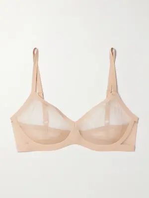 Commando Stretch-mesh Soft-cup Bra - Neutrals