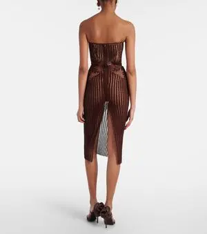 Magda Butrym Crochet Cotton Bustier Dress