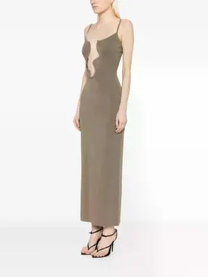 Christopher Esber Salacia Wire Column Dress - Green