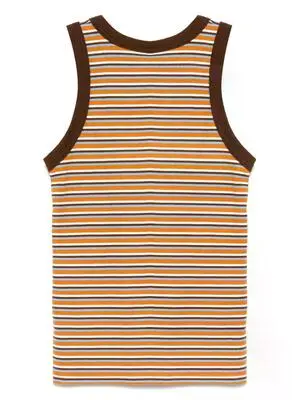 CHOCOOLATE Striped Tank Top - Brown