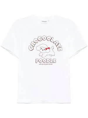 CHOCOOLATE Poodle Graphic T-shirt - White