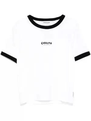 CHOCOOLATE Logo-embroidered T-shirt - White