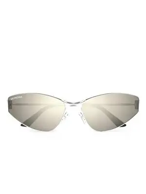 Balenciaga Razor Cat-eye Sunglasses - Silver