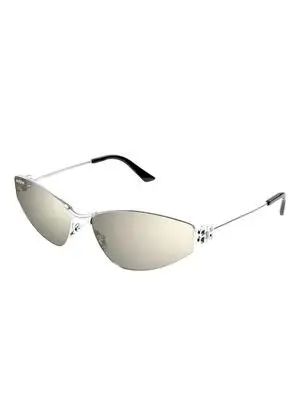 Balenciaga Razor Cat-eye Sunglasses - Silver