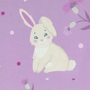 NORTHLIGHT Easter Rabbit Rectangular Tablecloth70"