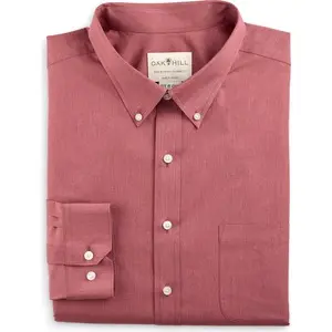 OAK HILL BY DXL Big & Tall Performance Dress Shirt - Rose Brown