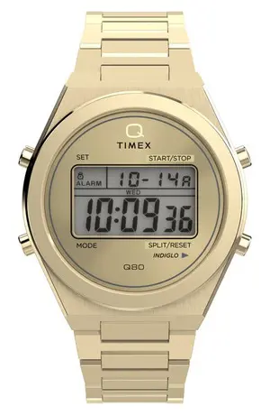TIMEX® Q Continental Digital Bracelet Watch - Gold
