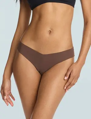 Commando Classic Solid Thong 5-pack - Mocha