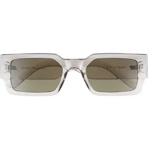 Le Specs Contemplation 54mm Rectangular Sunglasses - Graphite/ Khaki Mono
