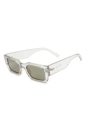 Le Specs Contemplation 54mm Rectangular Sunglasses - Graphite/ Khaki Mono