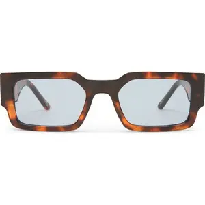 Le Specs Le Specs Contemplation 54mm Rectangular Sunglasses Super Dark Tort/ Smoke Tint