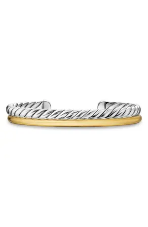 David Yurman Dy Mercer® Two Row Cuff Bracelet - Silver/ Gold