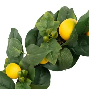 NORTHLIGHT Lemon And Foliage Artificial Wreath