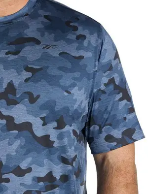 REEBOK Big & Tall Performance Camo T-shirt - Blue Multi