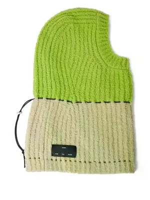 SONG FOR THE MUTE Logo-patch Balaclava - Green