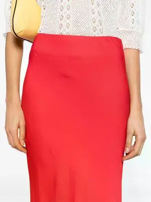 TWINSET Logo-plaque Maxi Skirt - Red