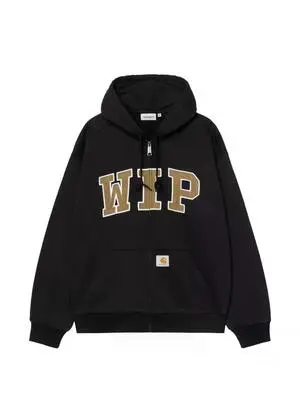 Carhartt Work In Progress Logo Hooded Jacket - Black