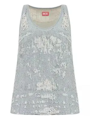 DIESEL® De-dalby Distressed Tank Top - Grey