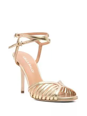 LELLA BALDI 10mm Metallic-effect Sandals