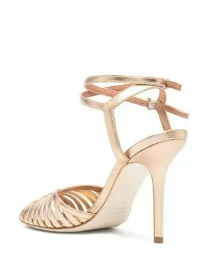LELLA BALDI 10mm Metallic-effect Sandals