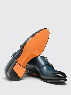 Santoni Double Monk Strap Shoes - Blue