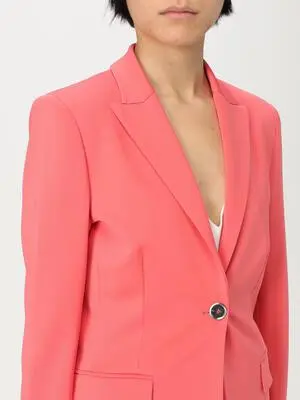 Pinko Notched Lapel Jacket - Coral